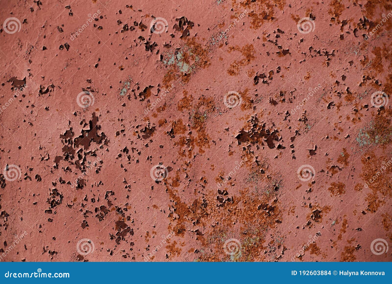 Structured Surface of Aged Red Rusty Wall with Peeling Paint Stock ...