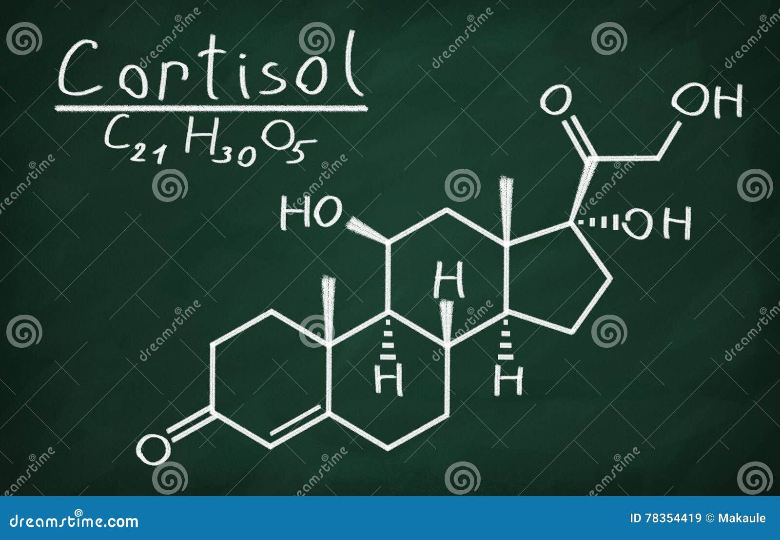 Structureel Model Van Cortisol Stock Illustratie - Illustration of ...
