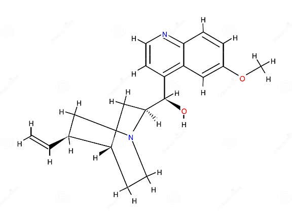 Structurele Formule Van Kinine Stock Illustratie - Illustration of ...