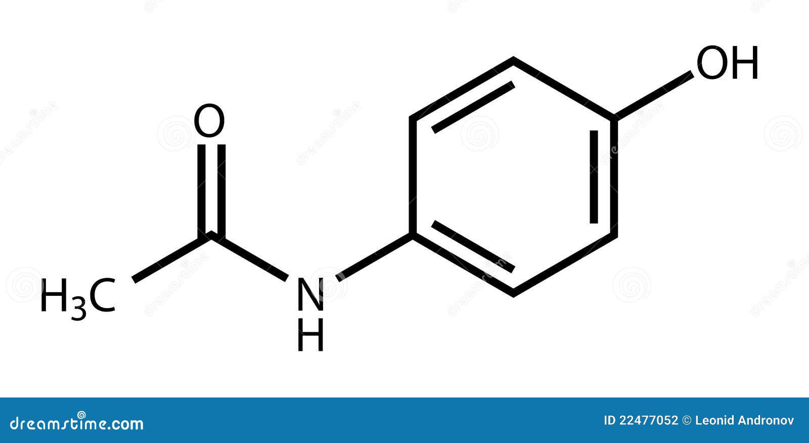 Structurele Formule Van Paracetamol (acetaminophen) Vector Illustratie ...
