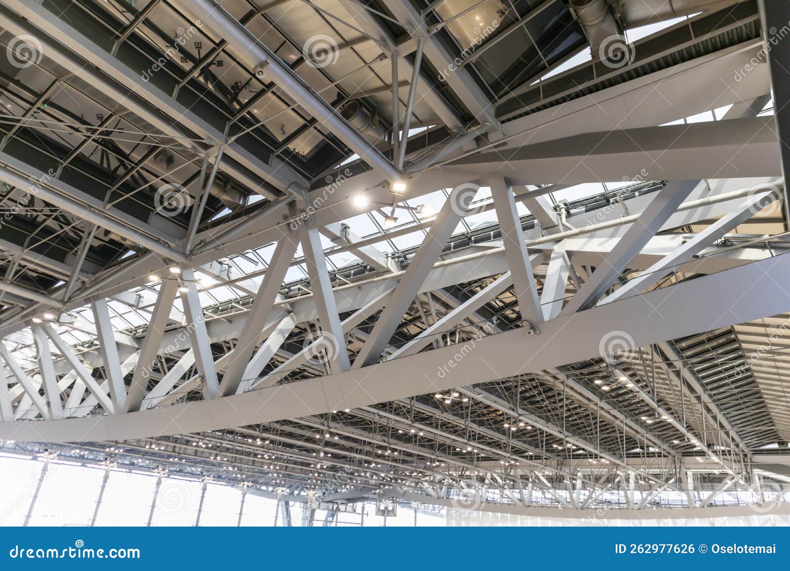 Structures De Truss En Construction De Charpente En Acier Grand Toit En ...