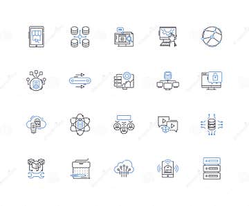 Structures Line Icons Collection. Architectural, Framework, Foundations ...