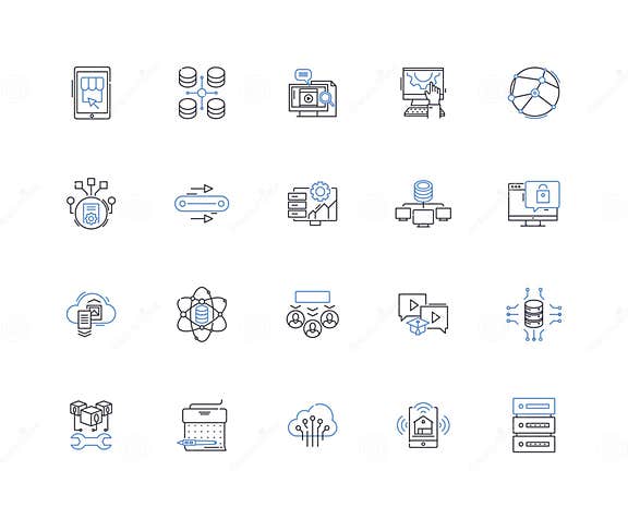 Structures Line Icons Collection. Architectural, Framework, Foundations ...