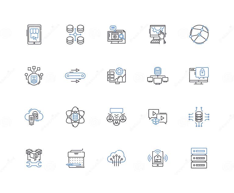 Structures Line Icons Collection. Architectural, Framework, Foundations ...