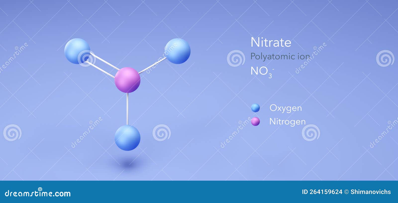 Structures Moléculaires De Nitrate Modèle 3d Formule Chimique ...
