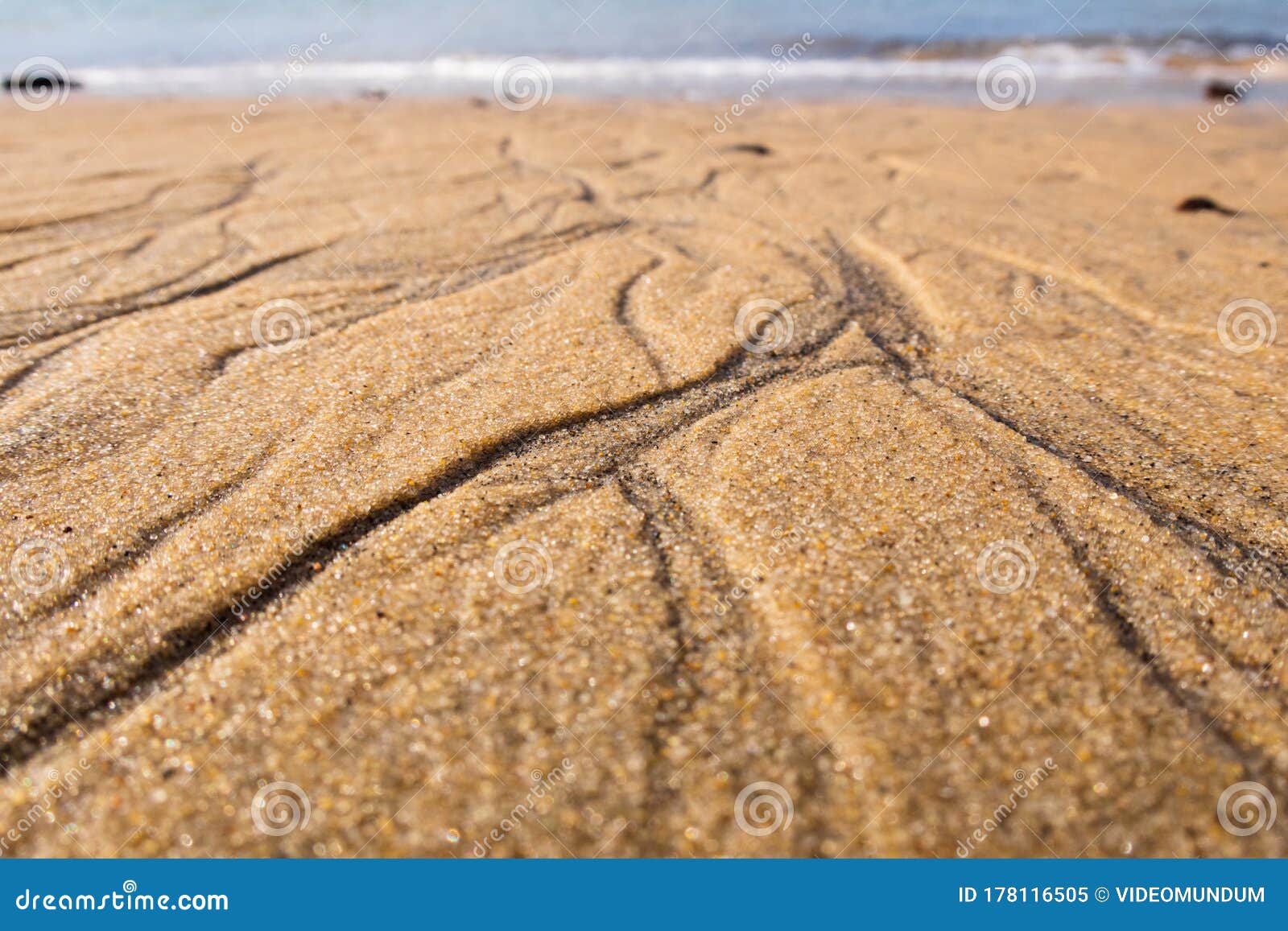 Structures in the Sand from Tiny Trickling Rivulets Stock Image - Image ...