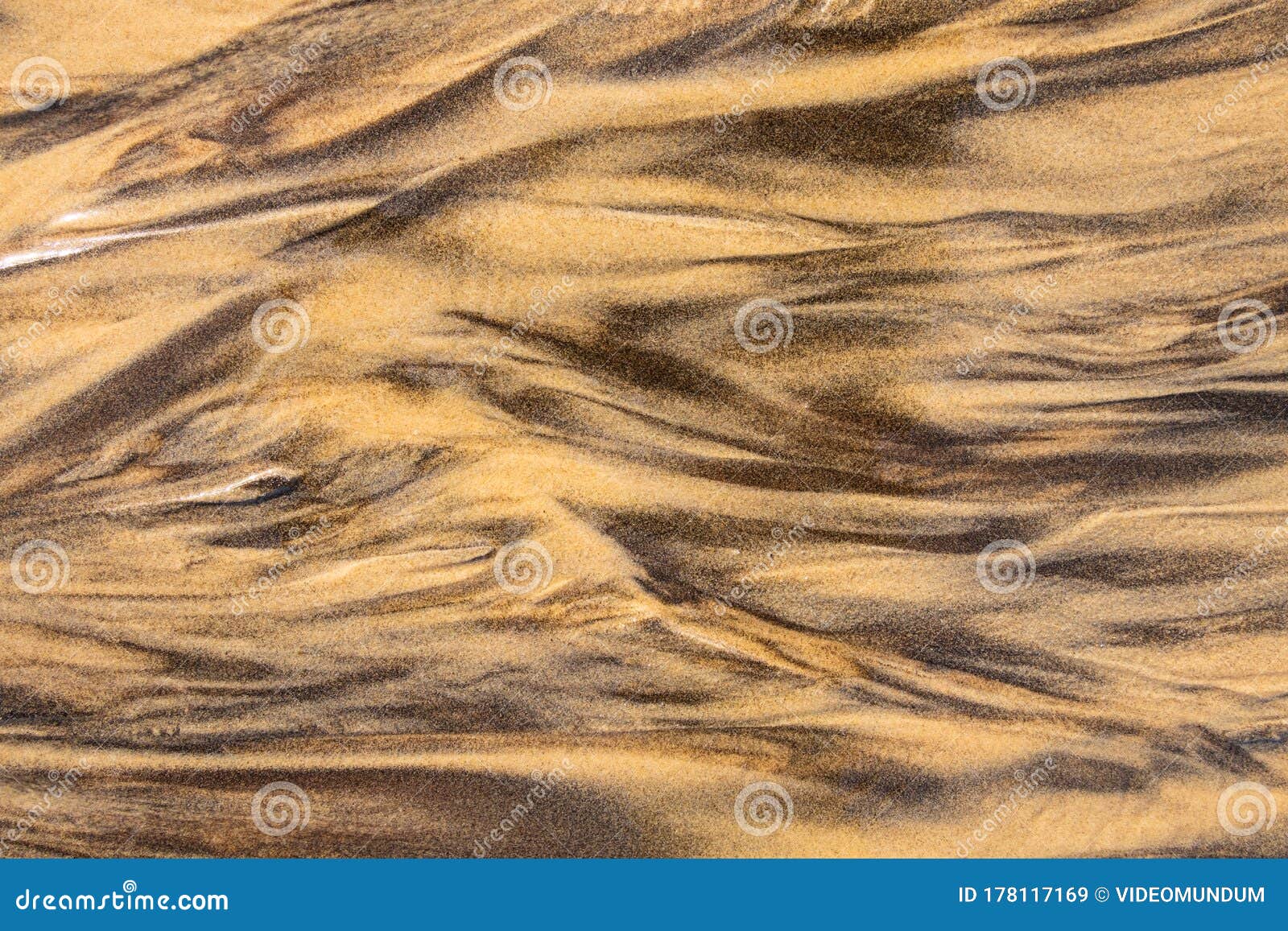Structures in the Sand from Tiny Trickling Rivulets Stock Image - Image ...