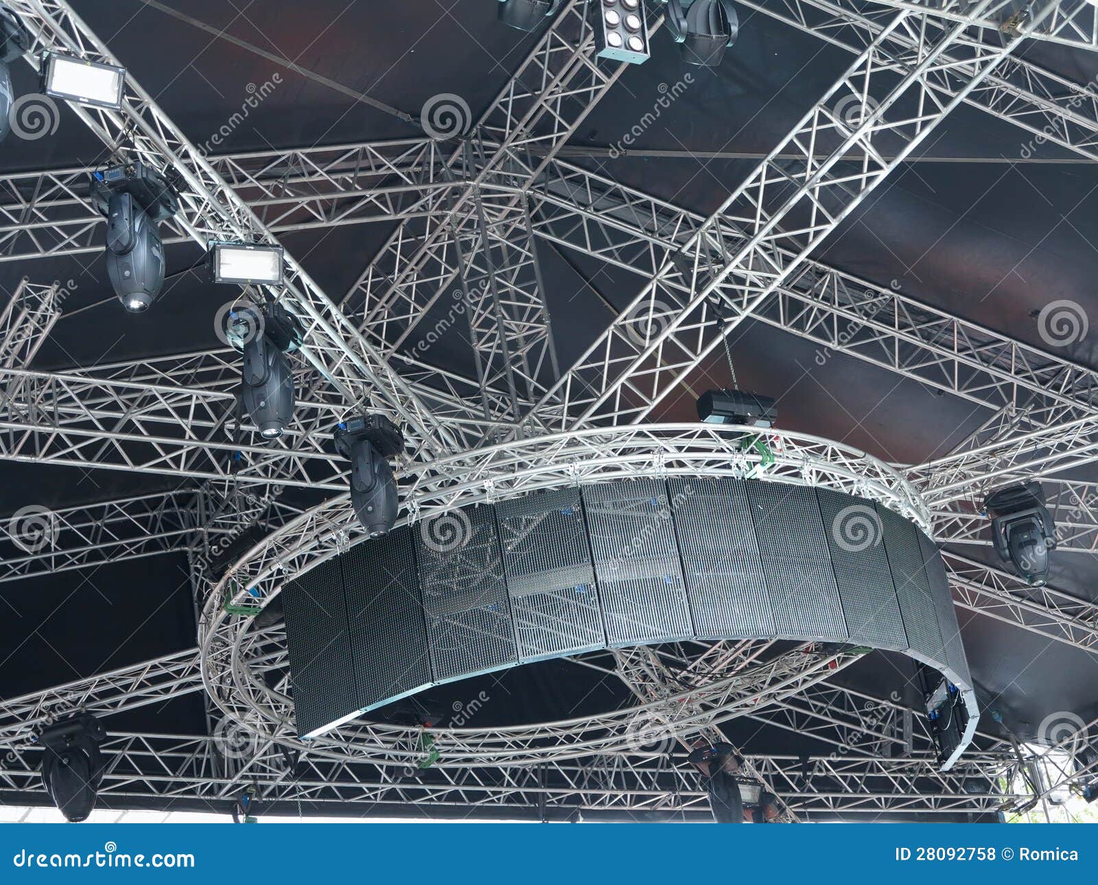 Structures of Stage Illumination Lights Stock Photo - Image of beam ...