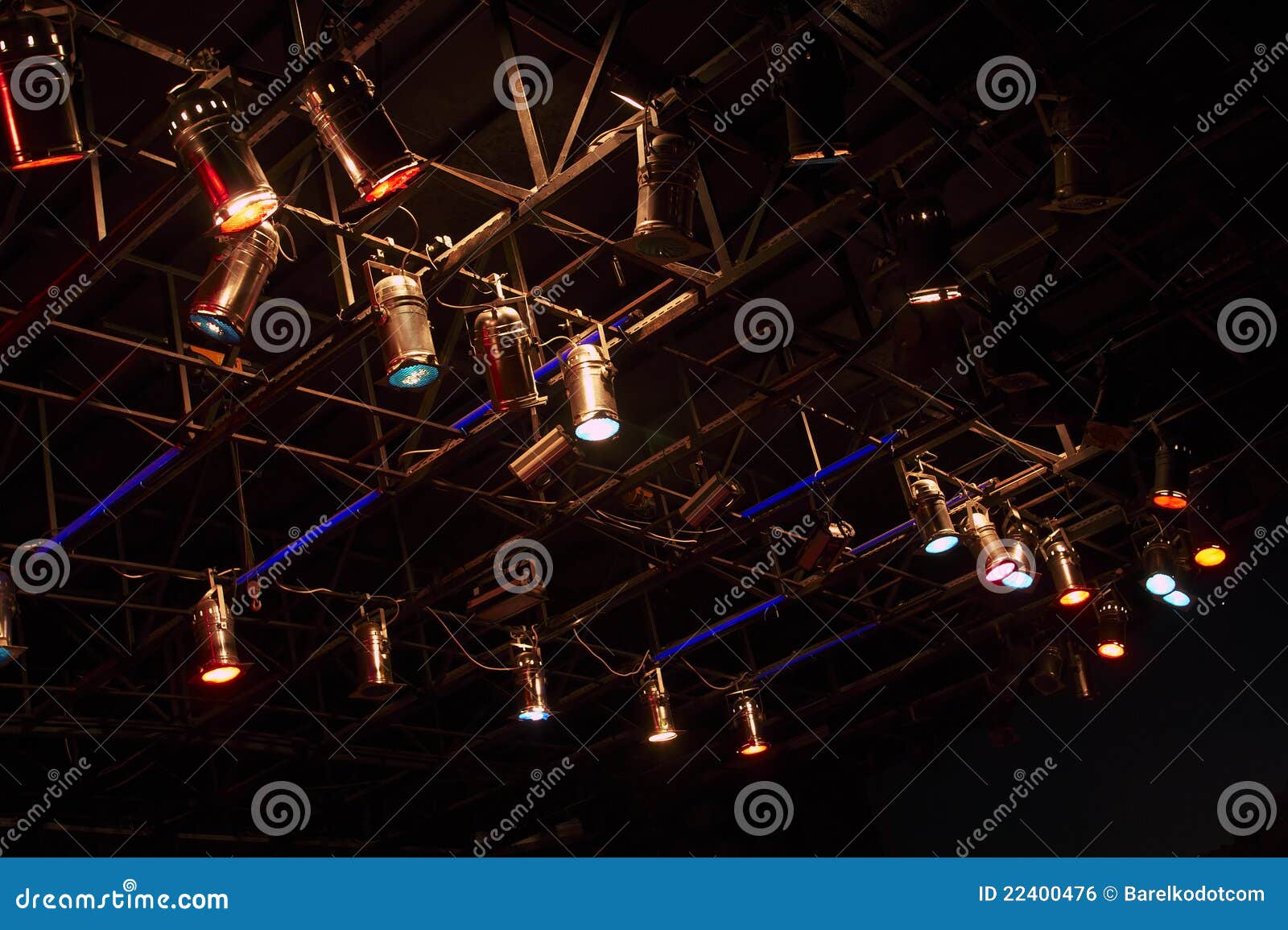 Structures of Stage Lights Equipment Stock Photo - Image of energy ...