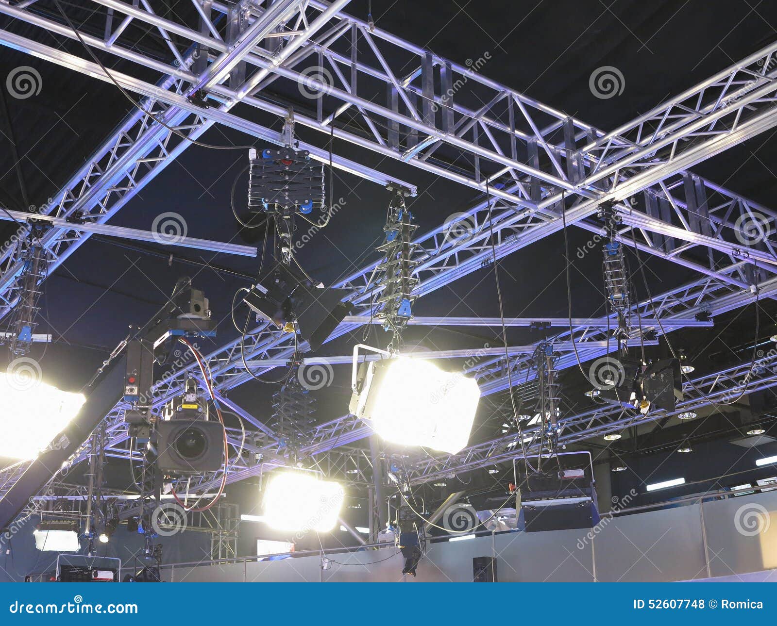 Structures of Tv Studio Illumination Equipment and Projectors Stock ...