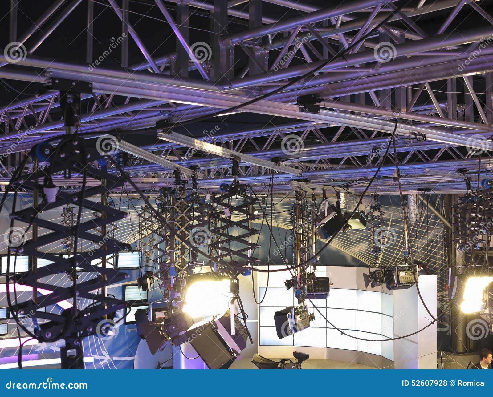 Structures of Tv Studio Illumination Equipment and Projectors Stock ...