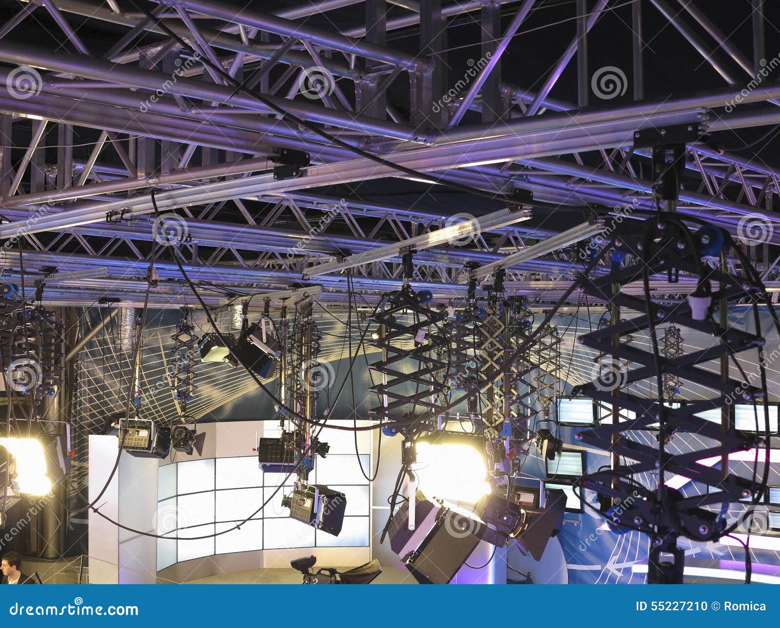 Structures of Tv Studio Illumination Equipment and Projectors Stock ...