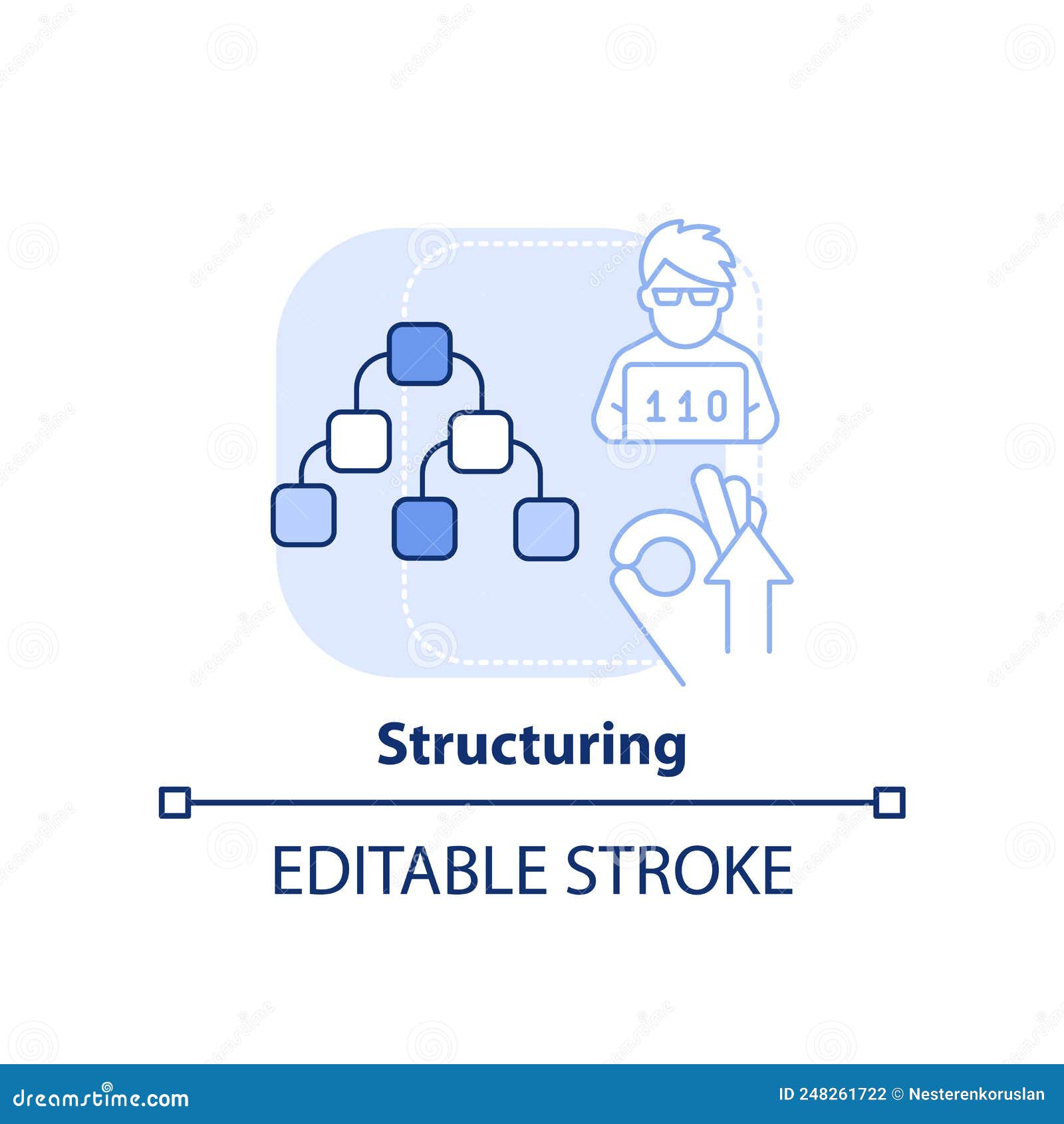 Structuring Light Blue Concept Icon Stock Vector - Illustration of ...