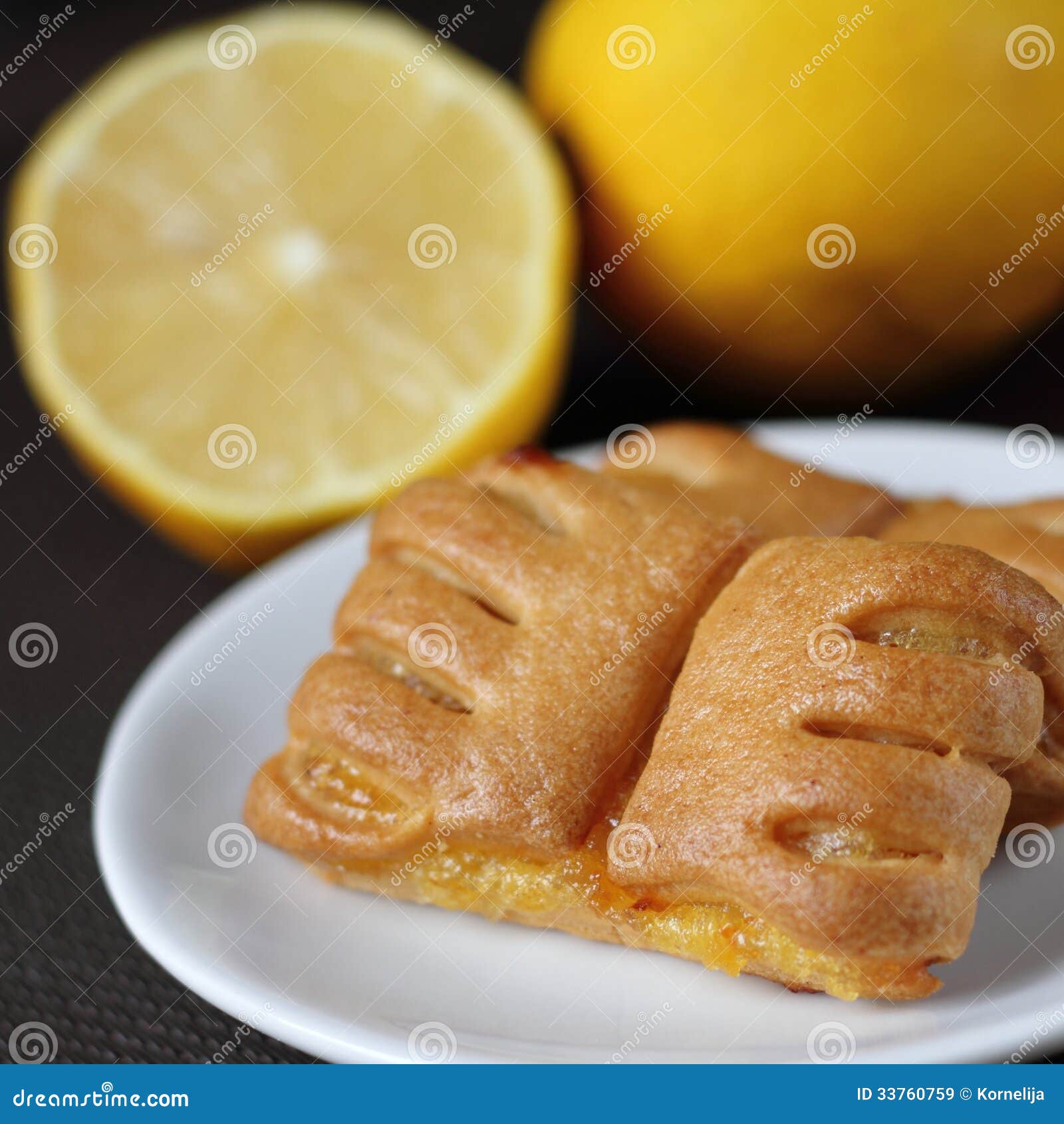 Strudel with lemon stock image. Image of citrus, indulgence - 33760759