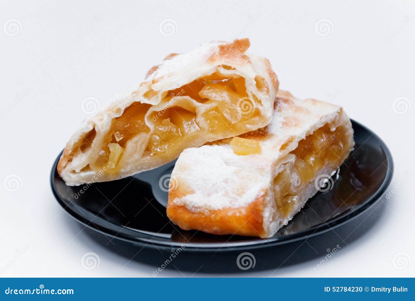 Strudel stock photo. Image of restaurant, apple, cinnamon - 52784230