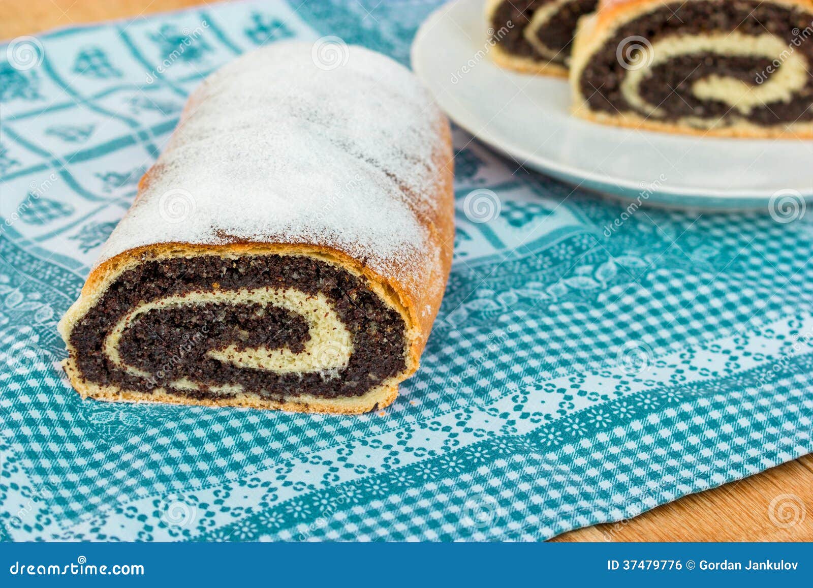 Strudel with poppy seeds stock photo. Image of flavor - 37479776