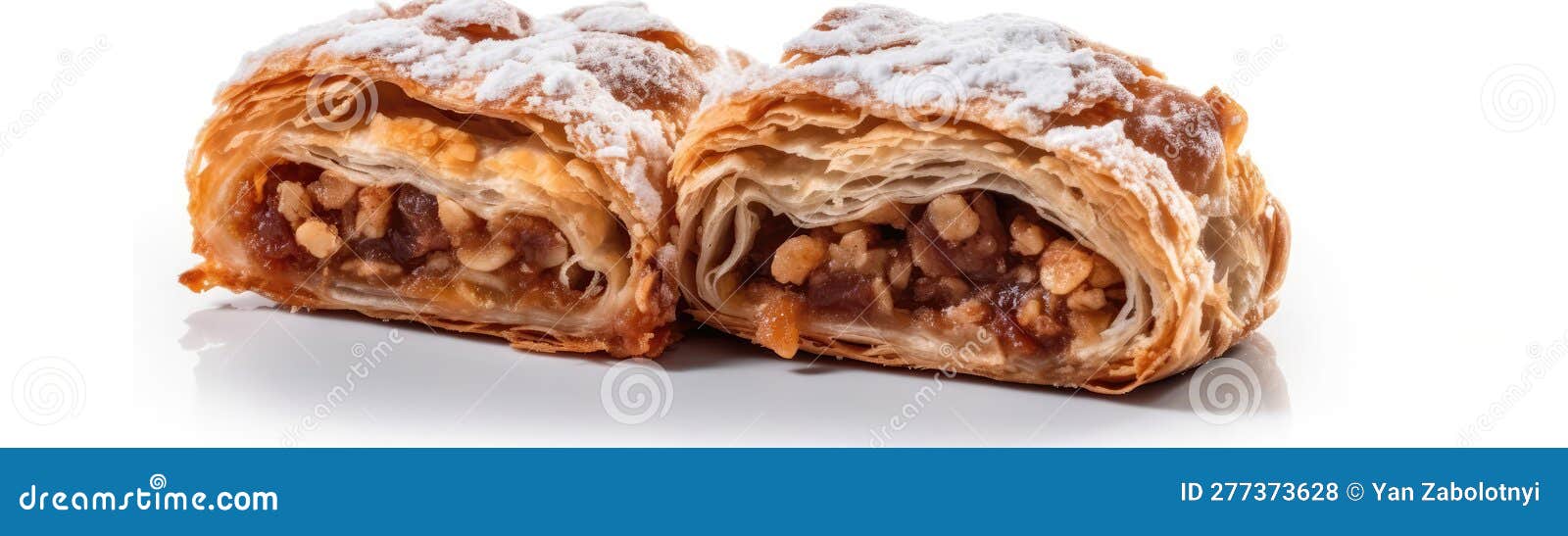 Strudel on a White Background. Generative AI Stock Illustration ...