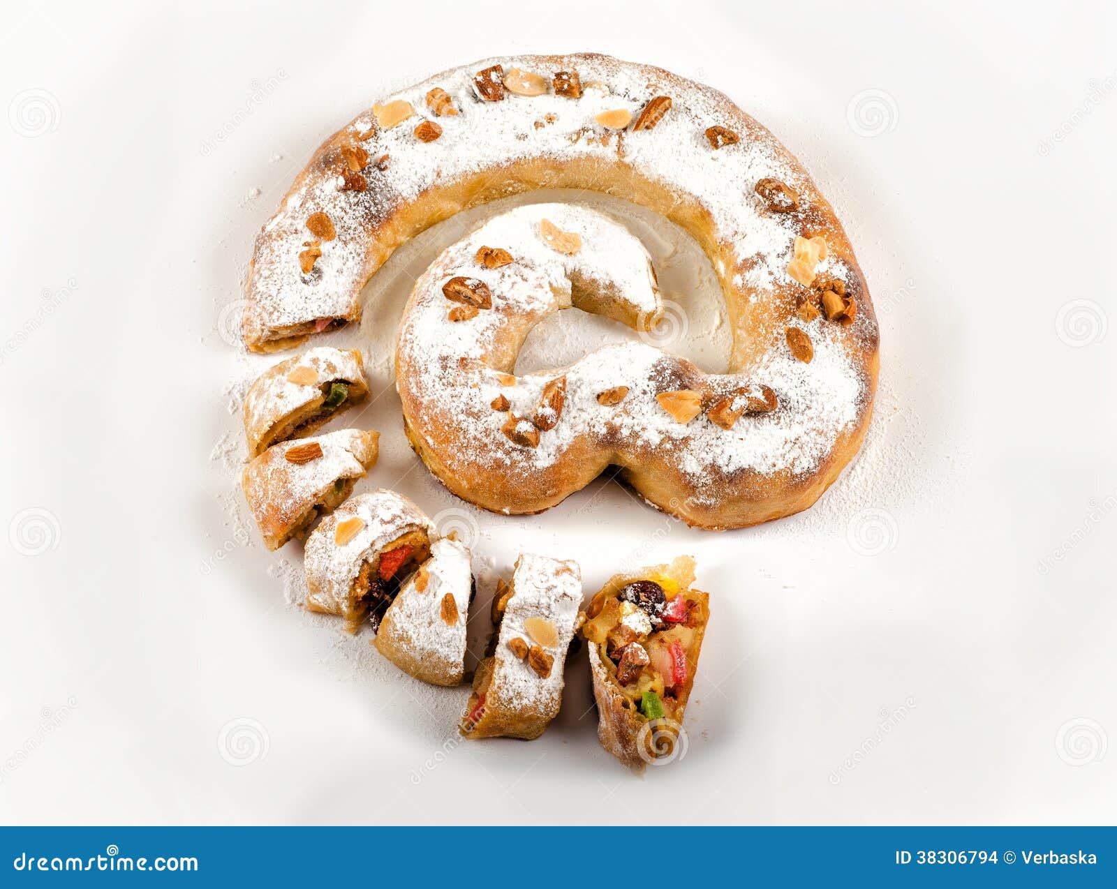 Strudel Wird Als E-Mail-Symbol Gebacken Stockfoto - Bild von torte ...