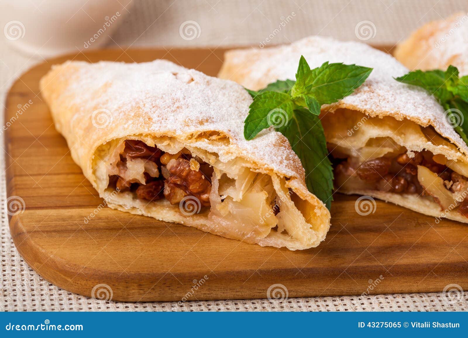 Strudel stock image. Image of portion, meal, apfelstrudel - 43275065