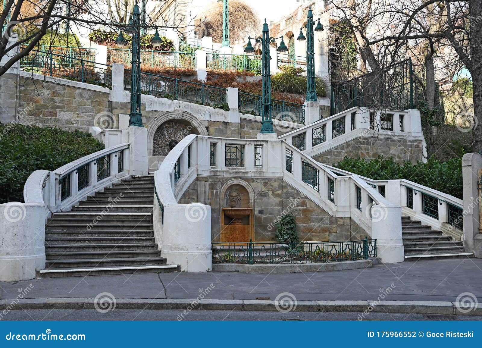 Strudlhofstiege an Old Staircase in Vienna Landmark Stock Photo - Image ...