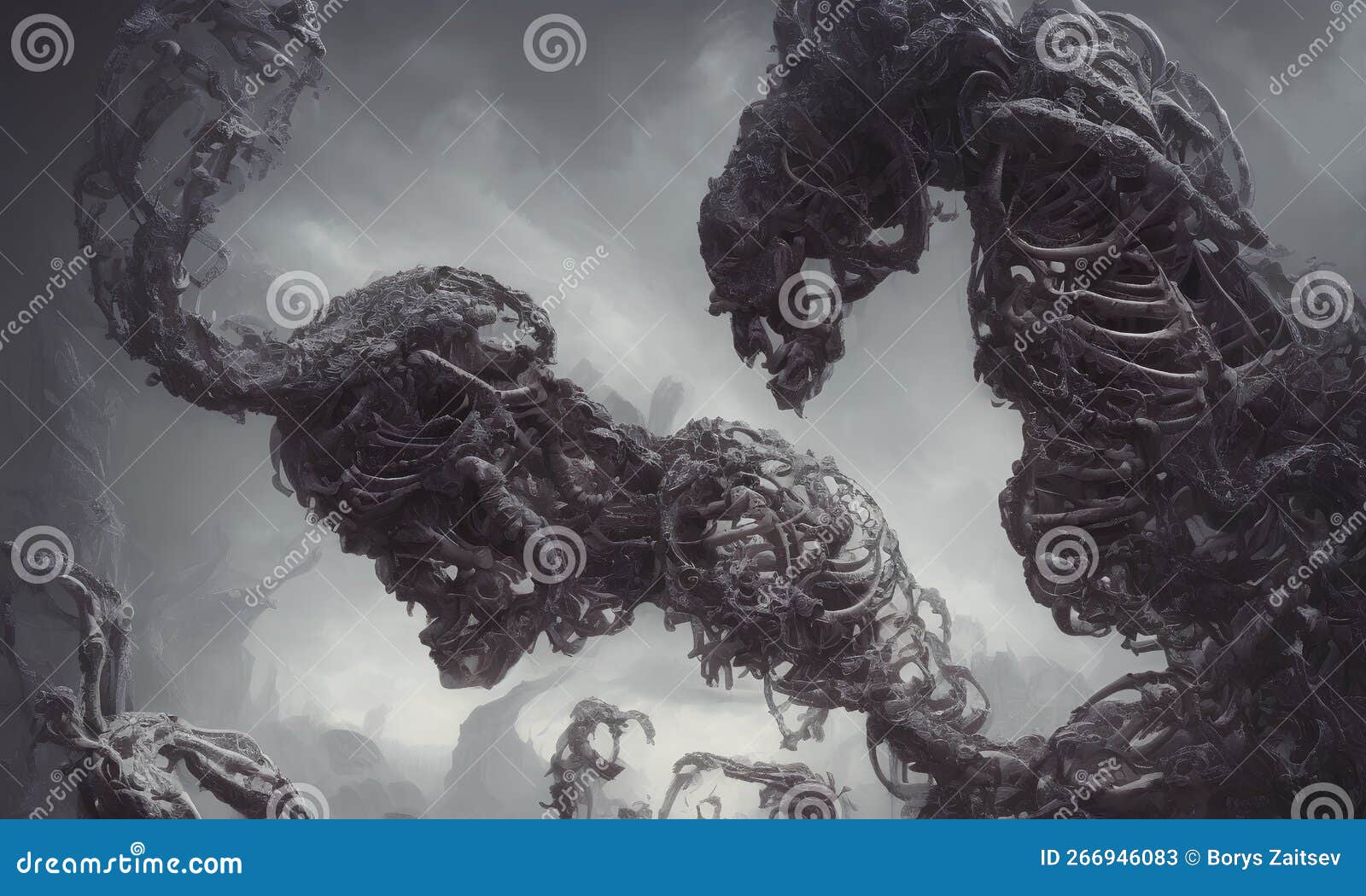 The Struggle of Alien Entities in Outer Space. Stock Image - Image of ...