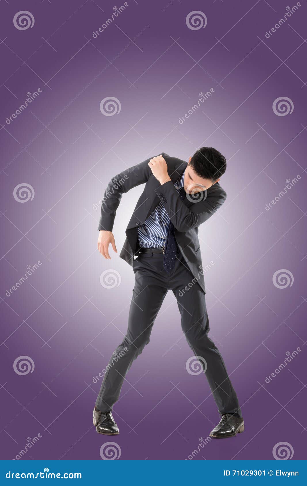 Struggle Pose of Asian Business Man Stock Image - Image of looking ...