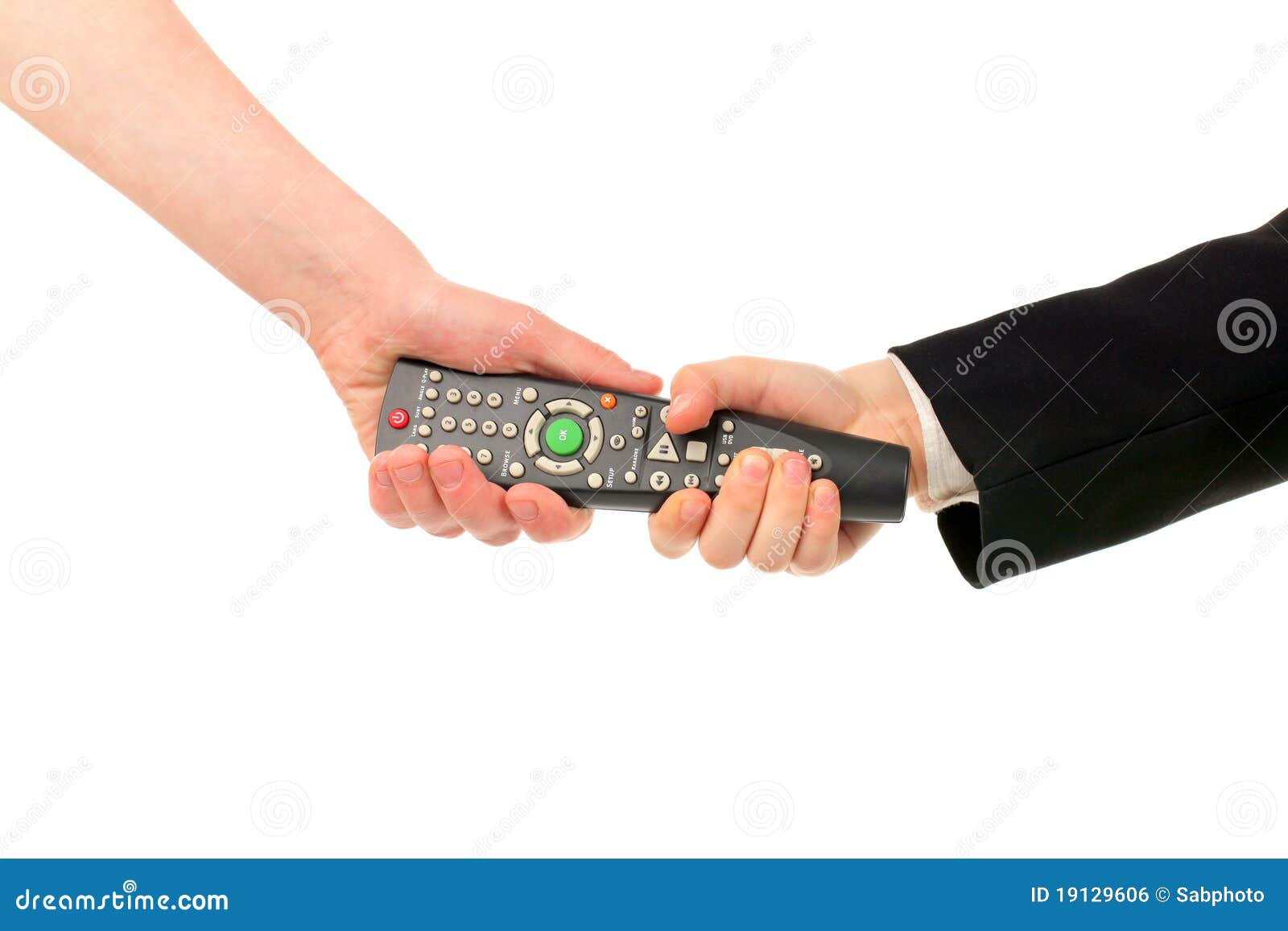 Struggle for Remote Control Stock Photo - Image of hands, adult: 19129606