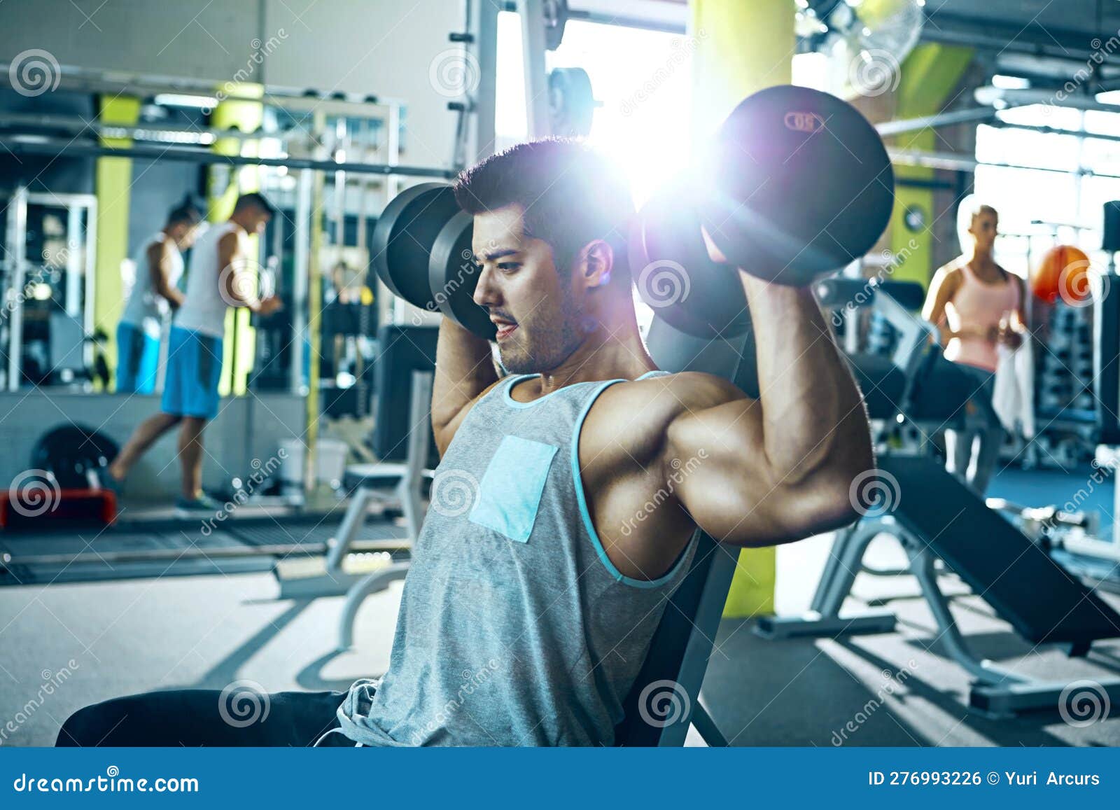 Without Struggle, Theres No Progress. a Man Doing a Upper-body Workout ...