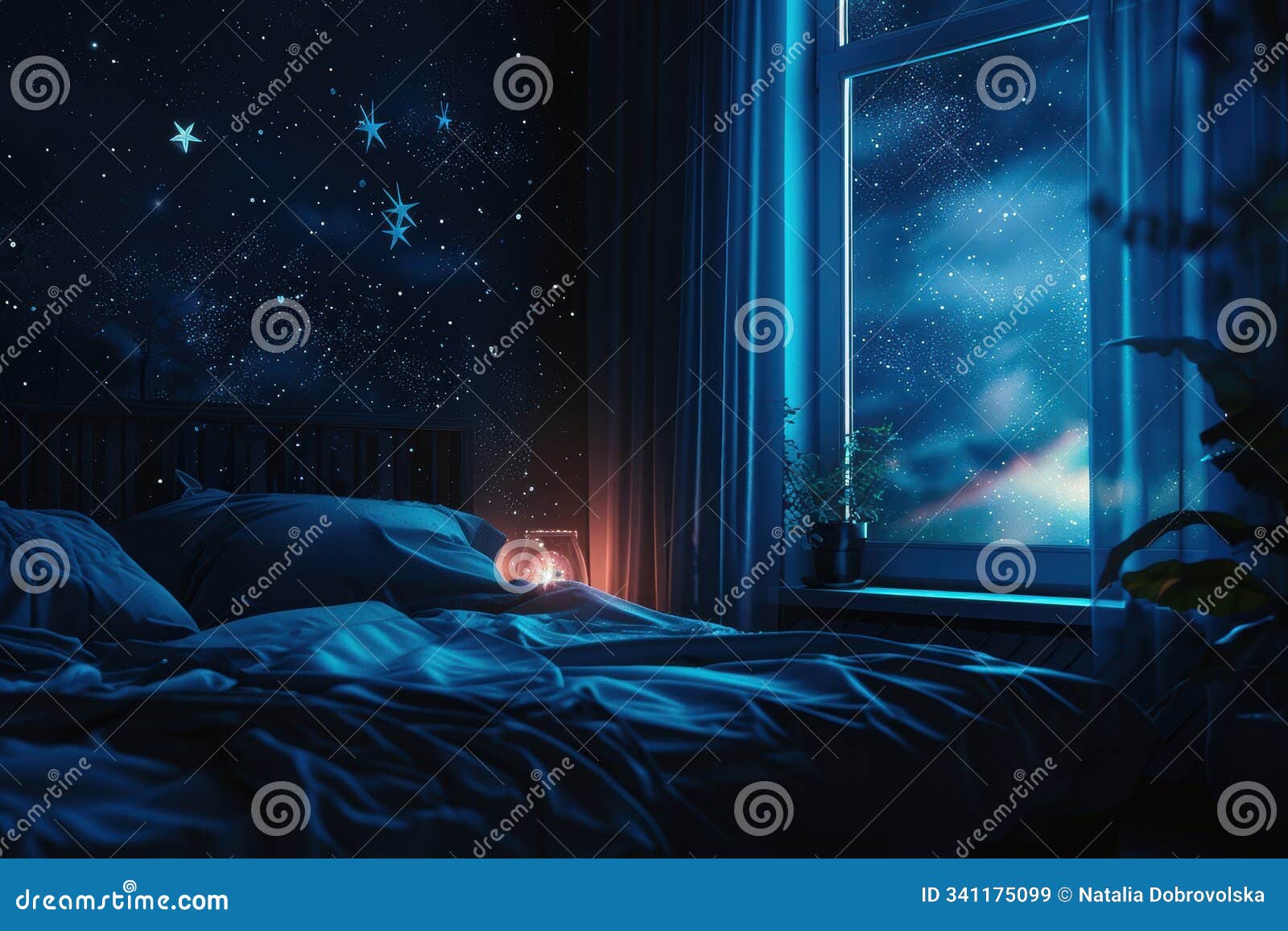 Struggling with Insomnia, Lying Awake in Bed at Night, Staring at the ...