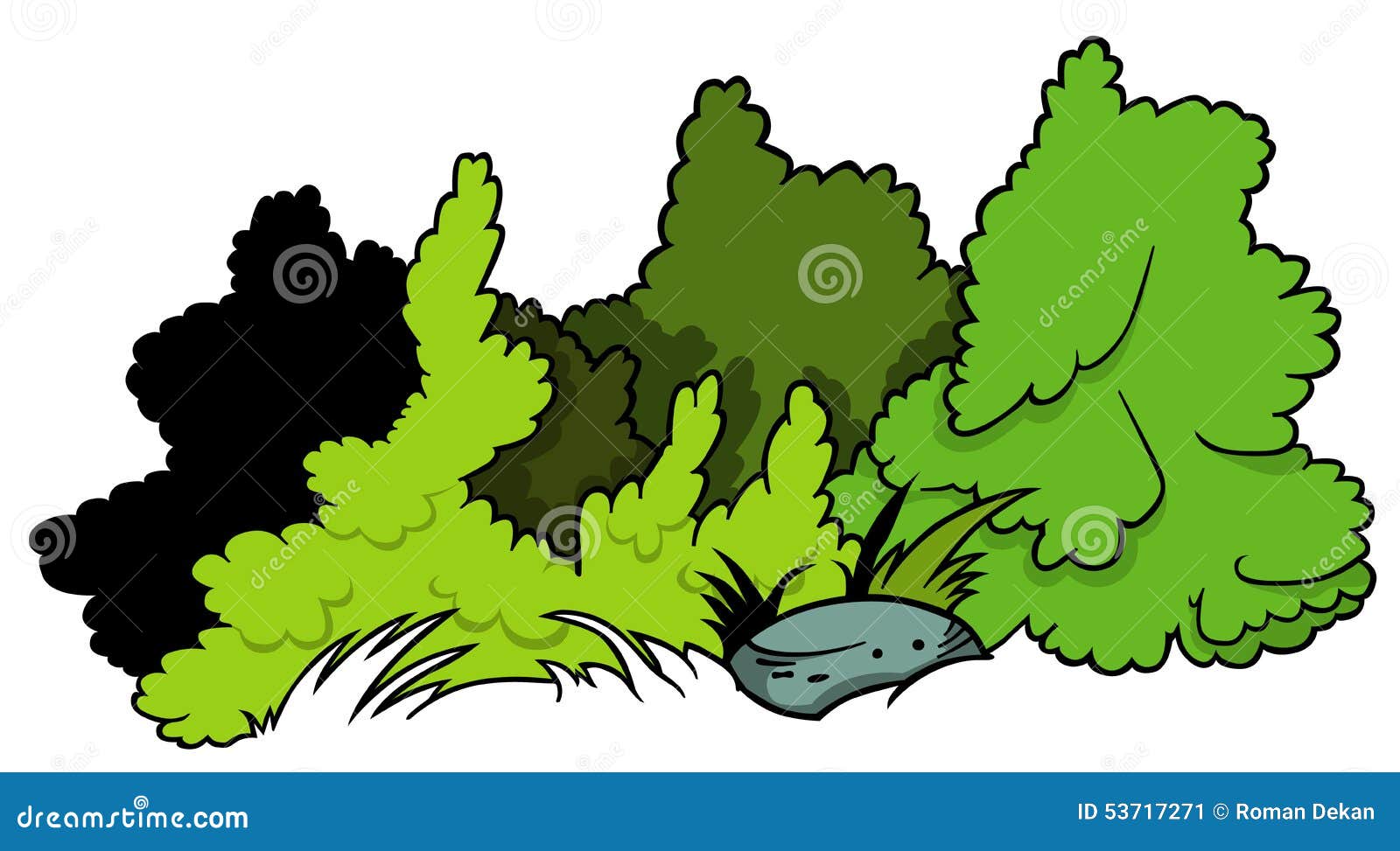 Struiken vector illustratie. Illustration of isoleer - 53717271