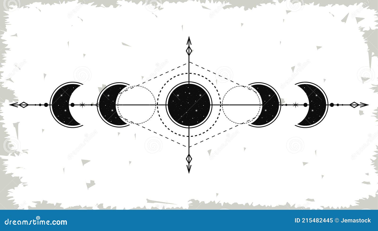 Struktur der Mondphasen vektor abbildung. Illustration von entwurf ...