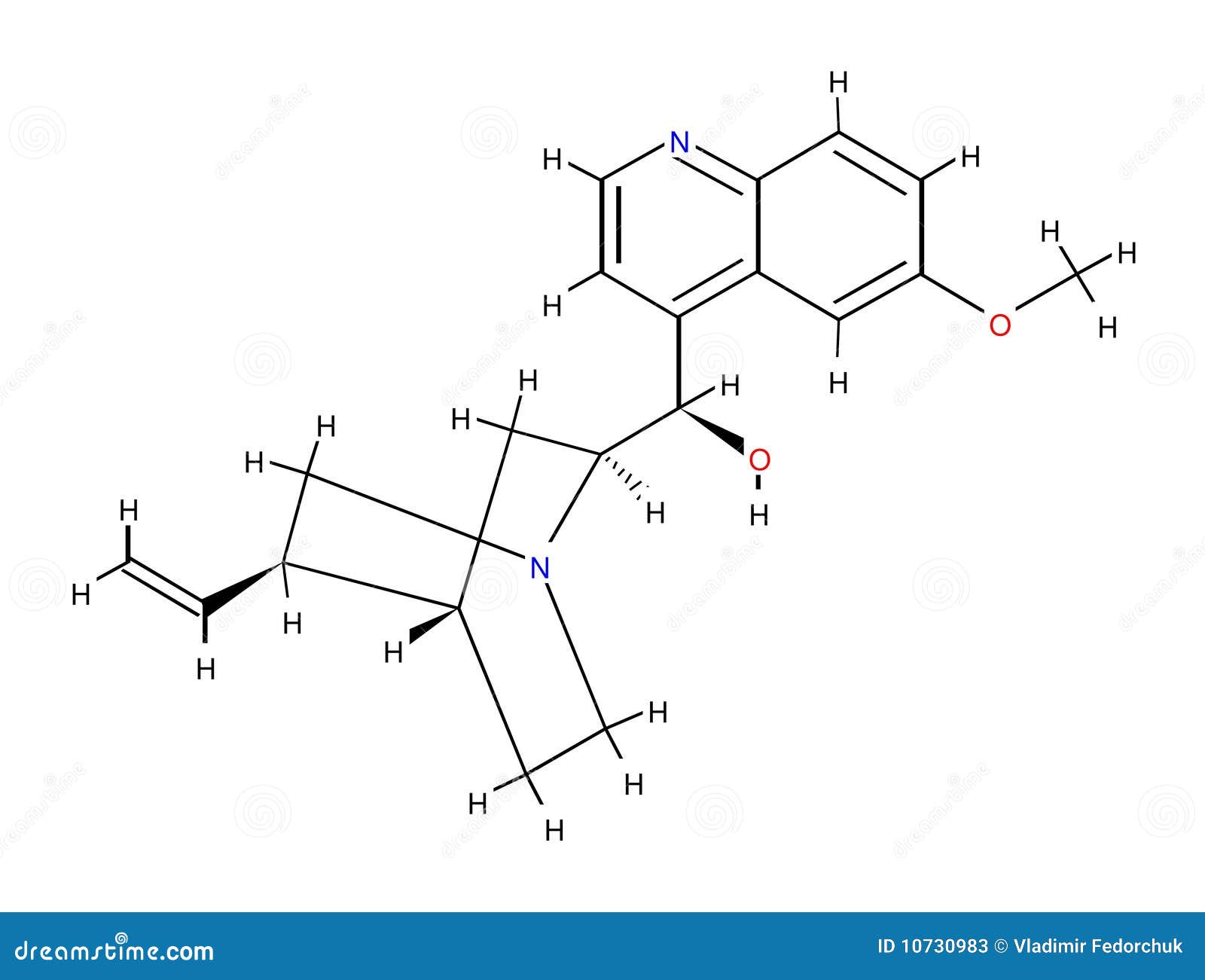 Strukturelle Formel Des Quinins Stock Abbildung - Illustration von ...