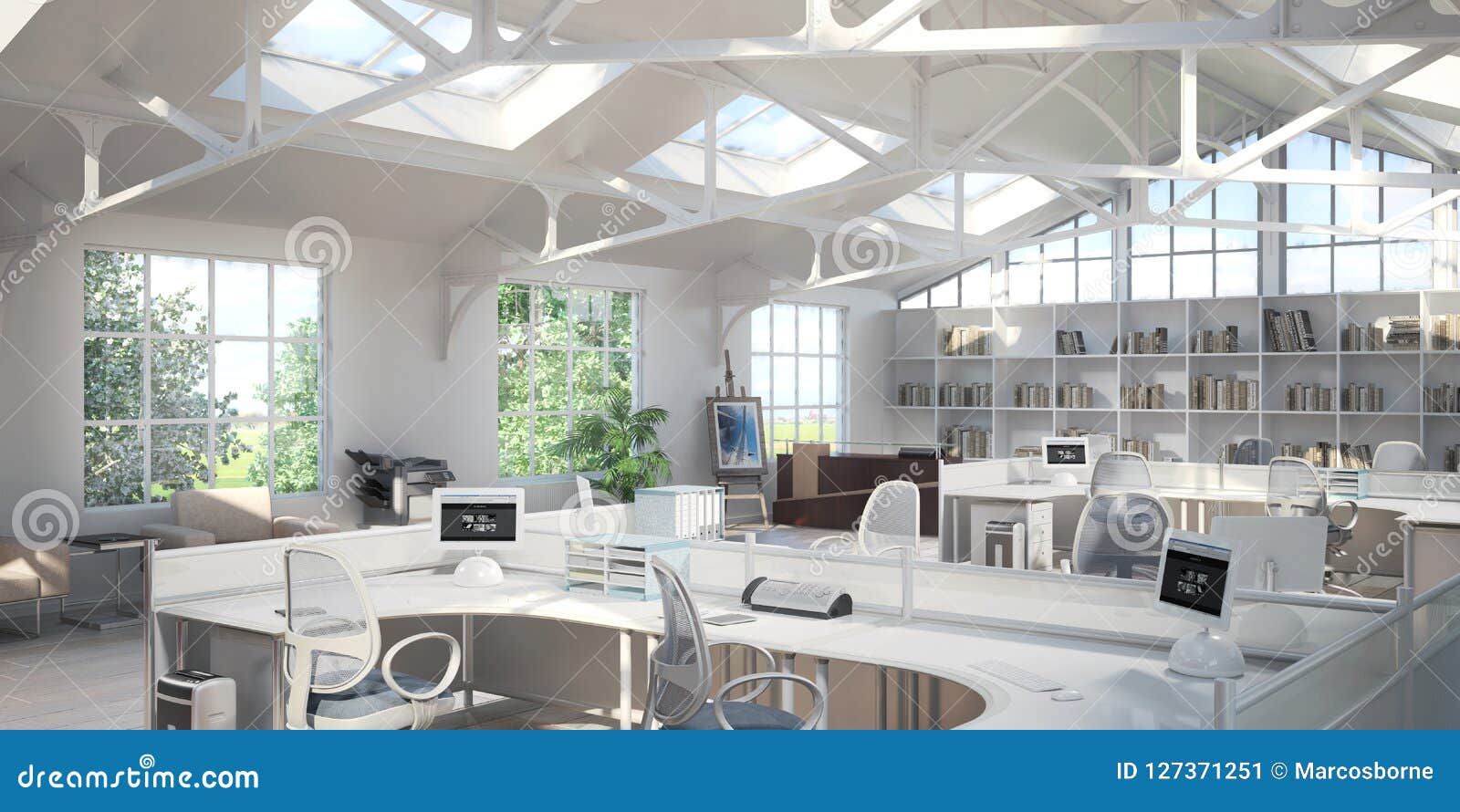 Contemporary Office Space Adaptation Stock Image - Image of office ...