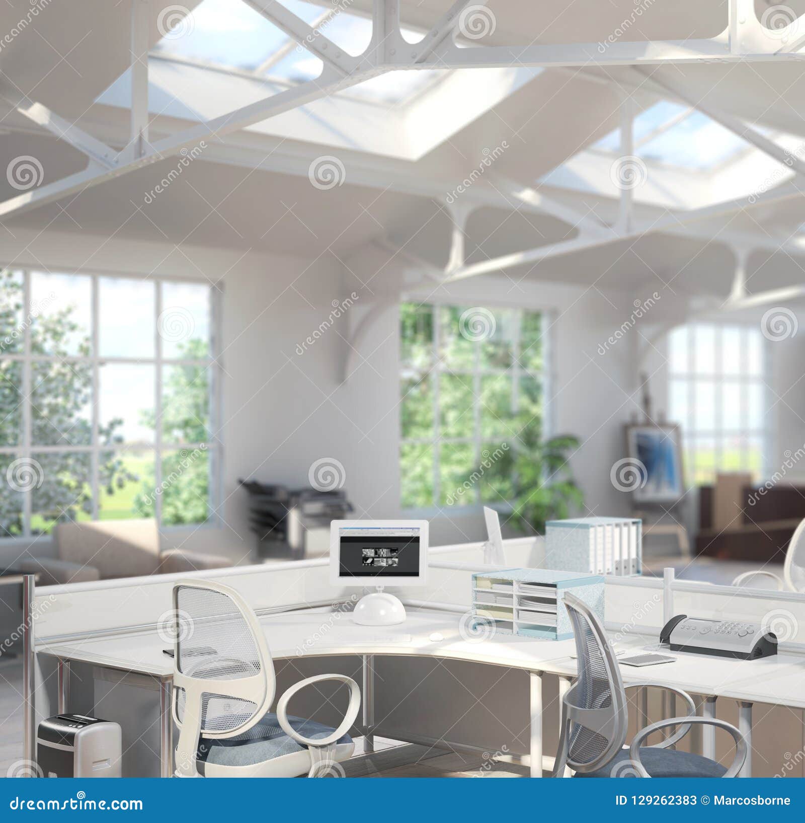 Structural Change in Office Conceptions Detail Stock Illustration ...