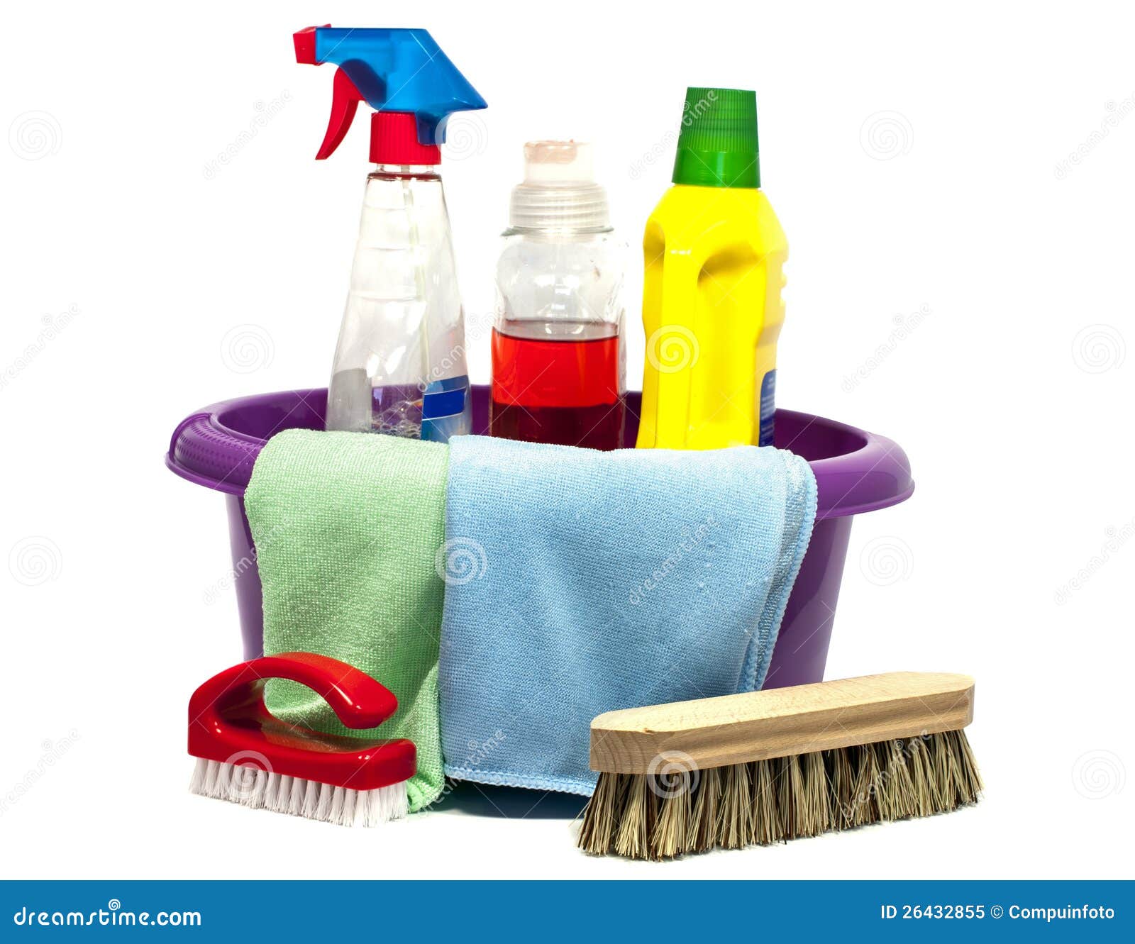 Strumenti di pulizia immagine stock. Immagine di spazzole - 26432855