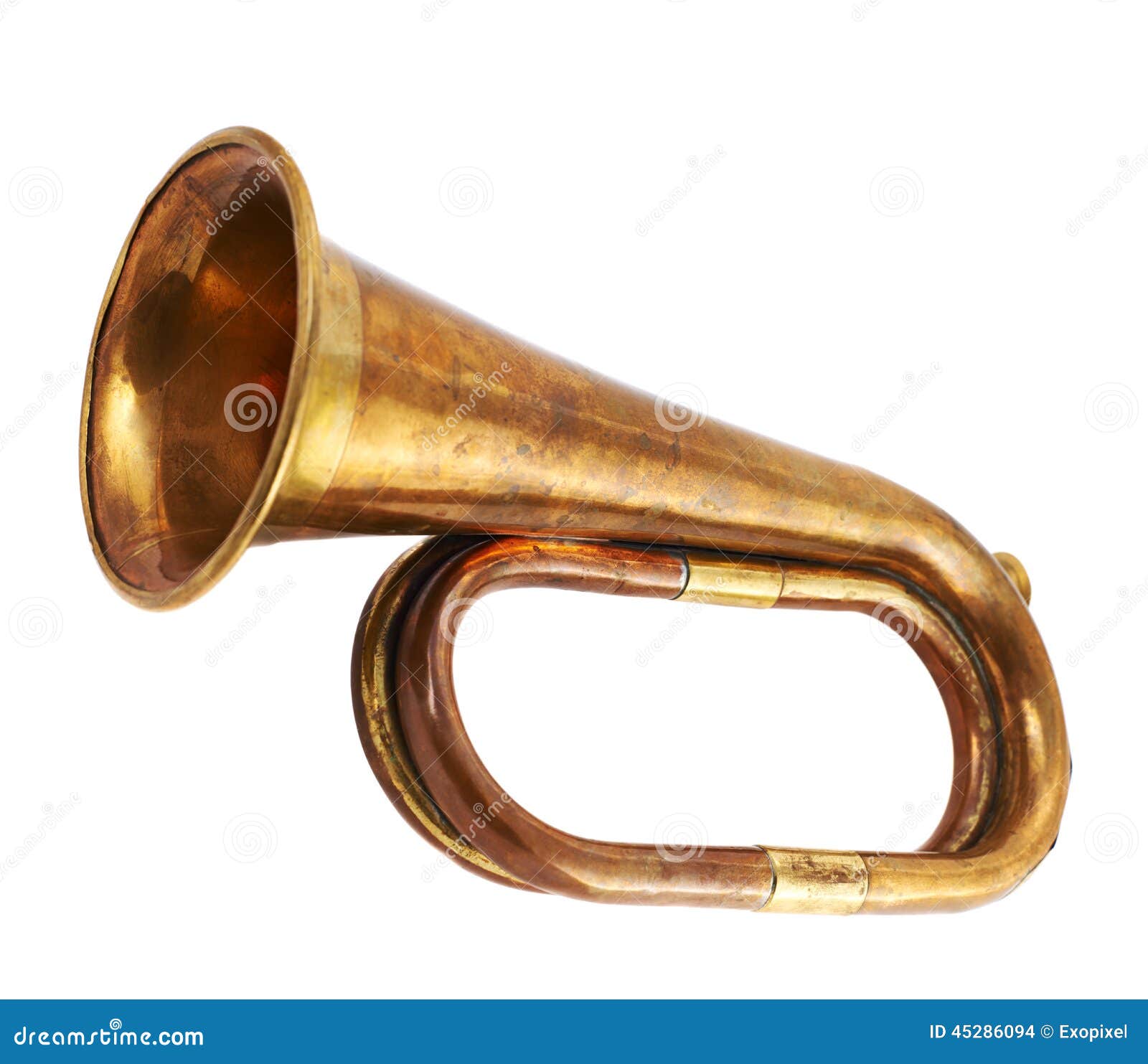 Strumento Musicale Della Tromba Isolato Fotografia Stock - Immagine di ...