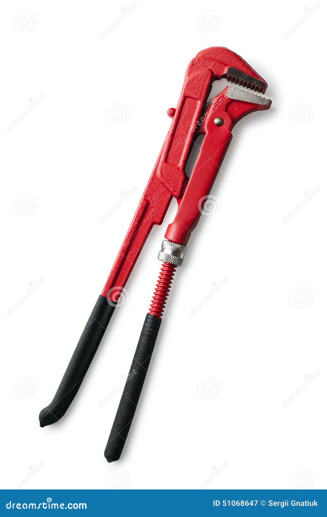 Strumento Rosso E Nero Della Chiave Stringitubo Su Bianco Immagine ...