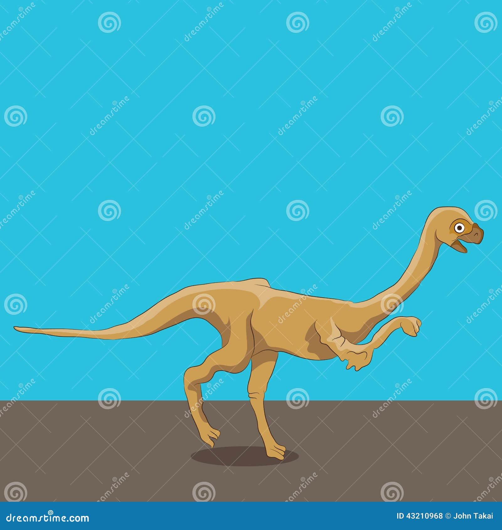 Struthiomimus Dinosaur stock vector. Illustration of reptile - 43210968