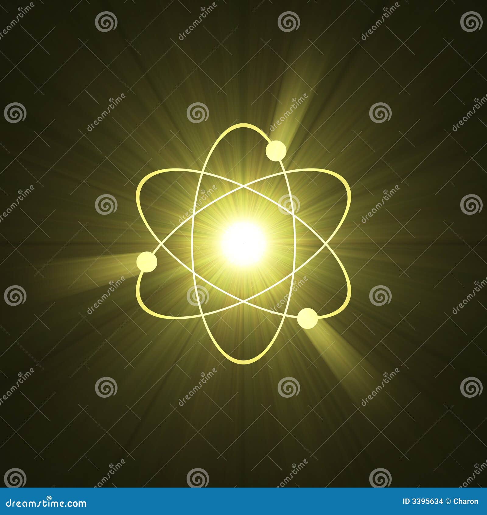 Struttura Atomica Dell'atomo Di Simbolo Illustrazione di Stock ...