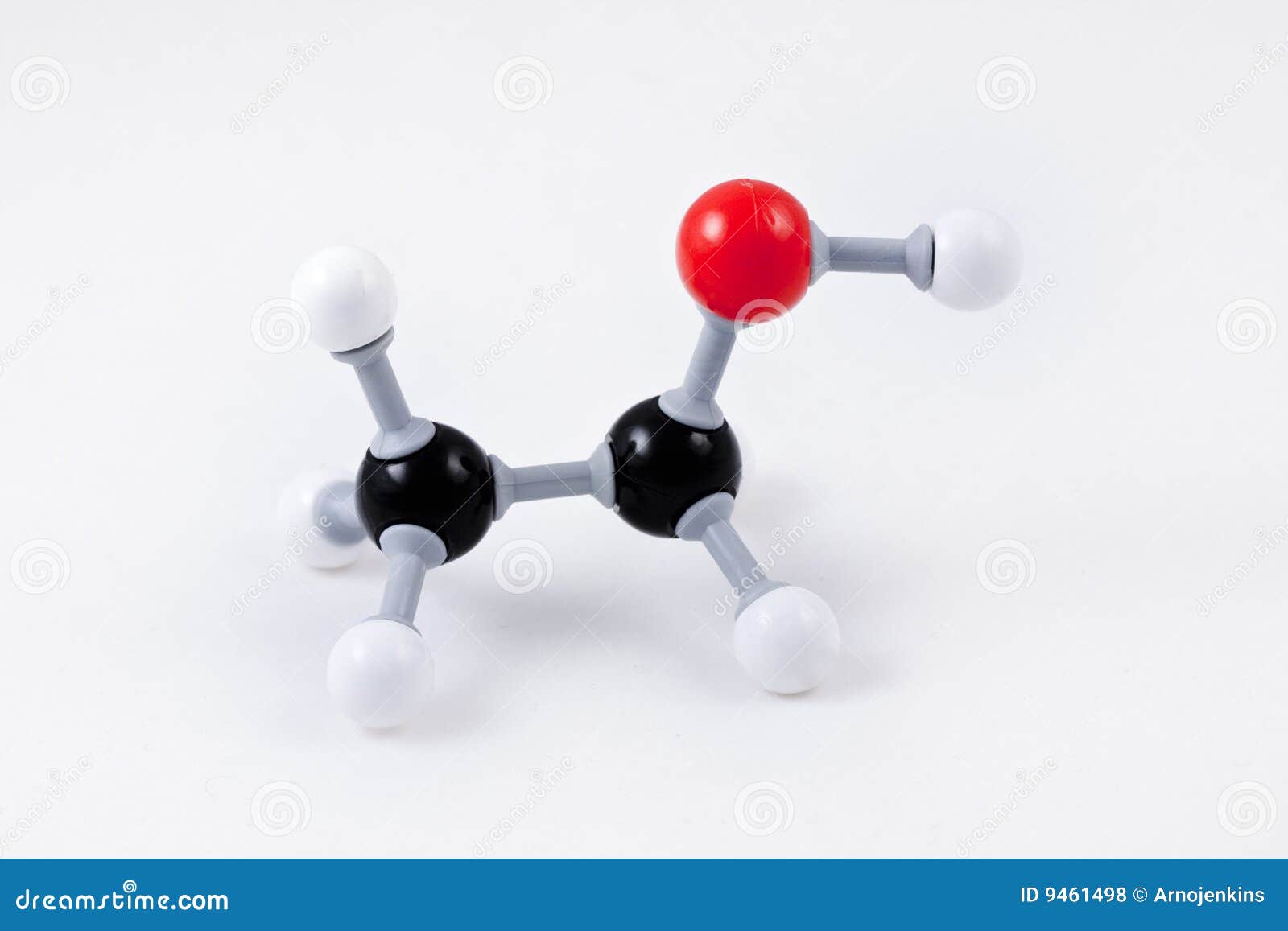 Struttura Della Molecola Dell'etanolo (C2H6O) Fotografia Stock ...