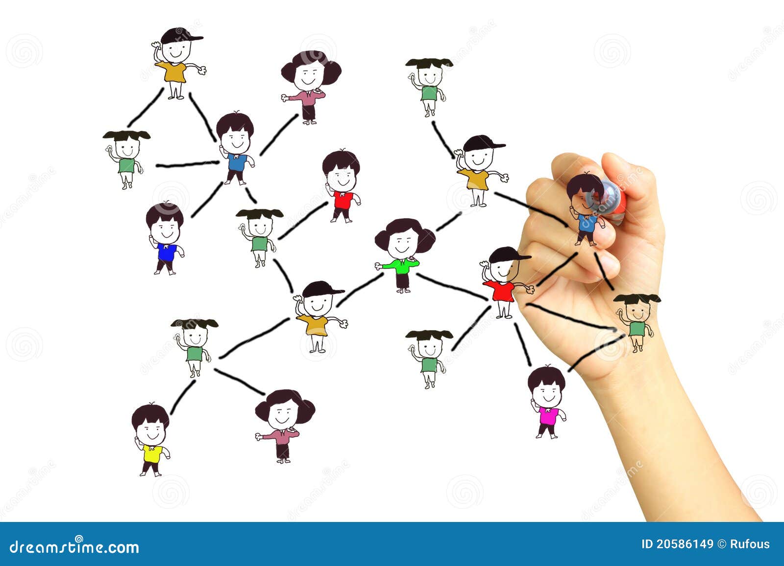 Struttura di rete sociale immagine stock. Immagine di penna - 20586149