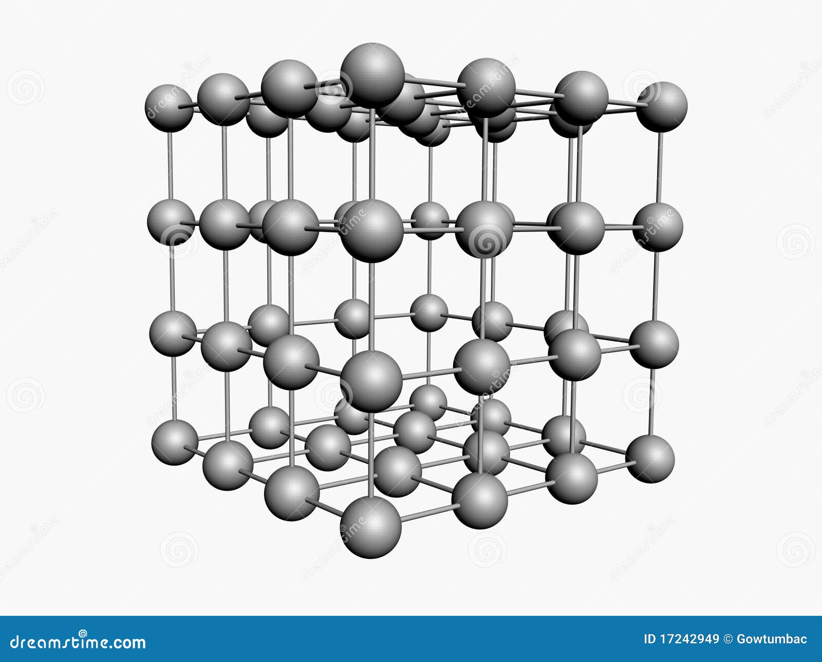 Struttura Molecolare Cubica 3d Illustrazione di Stock - Illustrazione ...