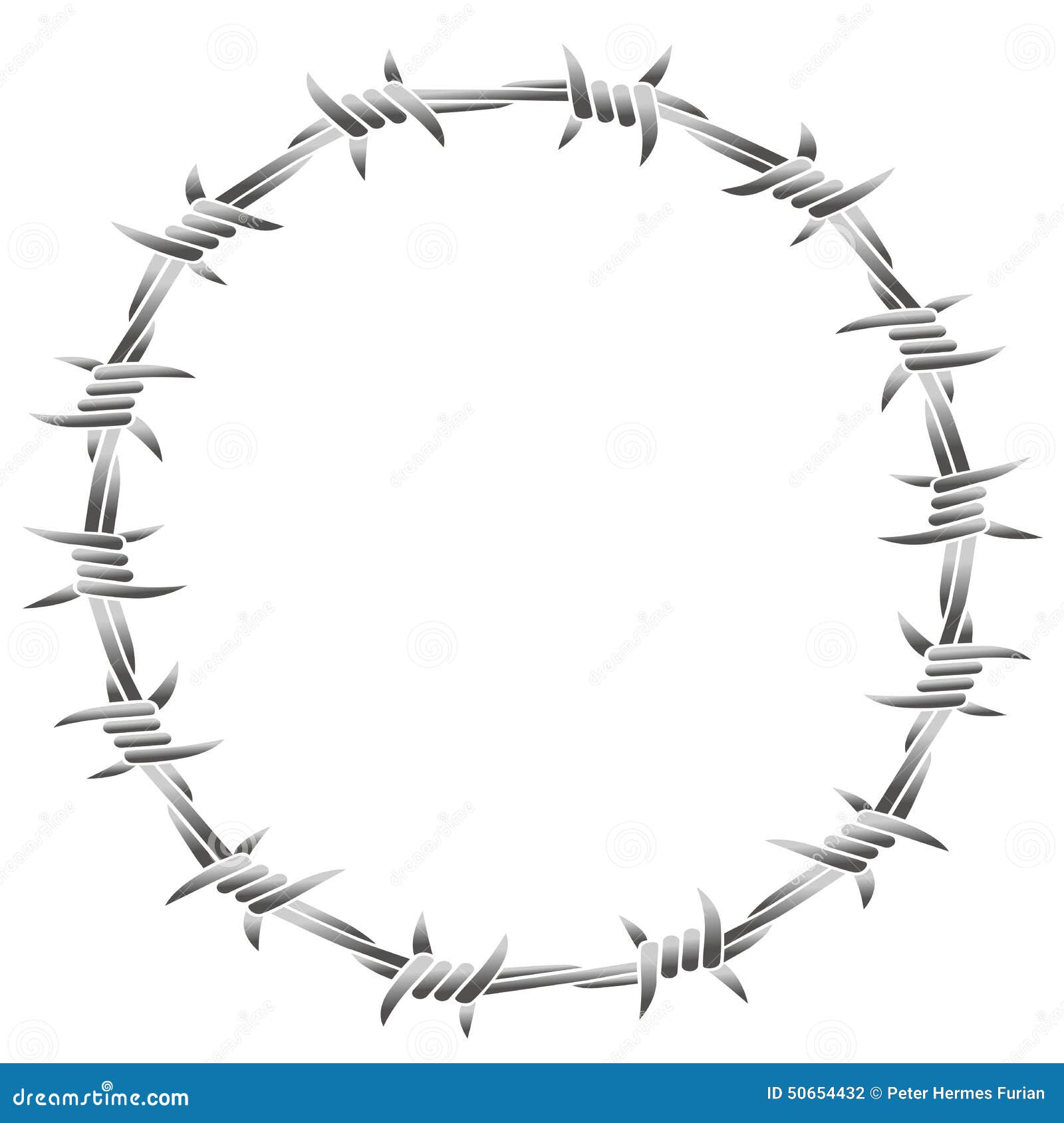 Struttura Rotonda Del Filo Spinato Illustrazione Vettoriale ...