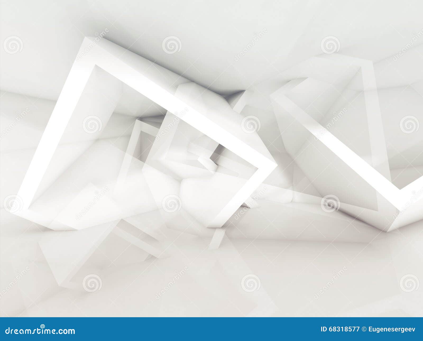 Strutture Cubiche Bianche, Un'illustrazione Di 3 D Illustrazione di ...