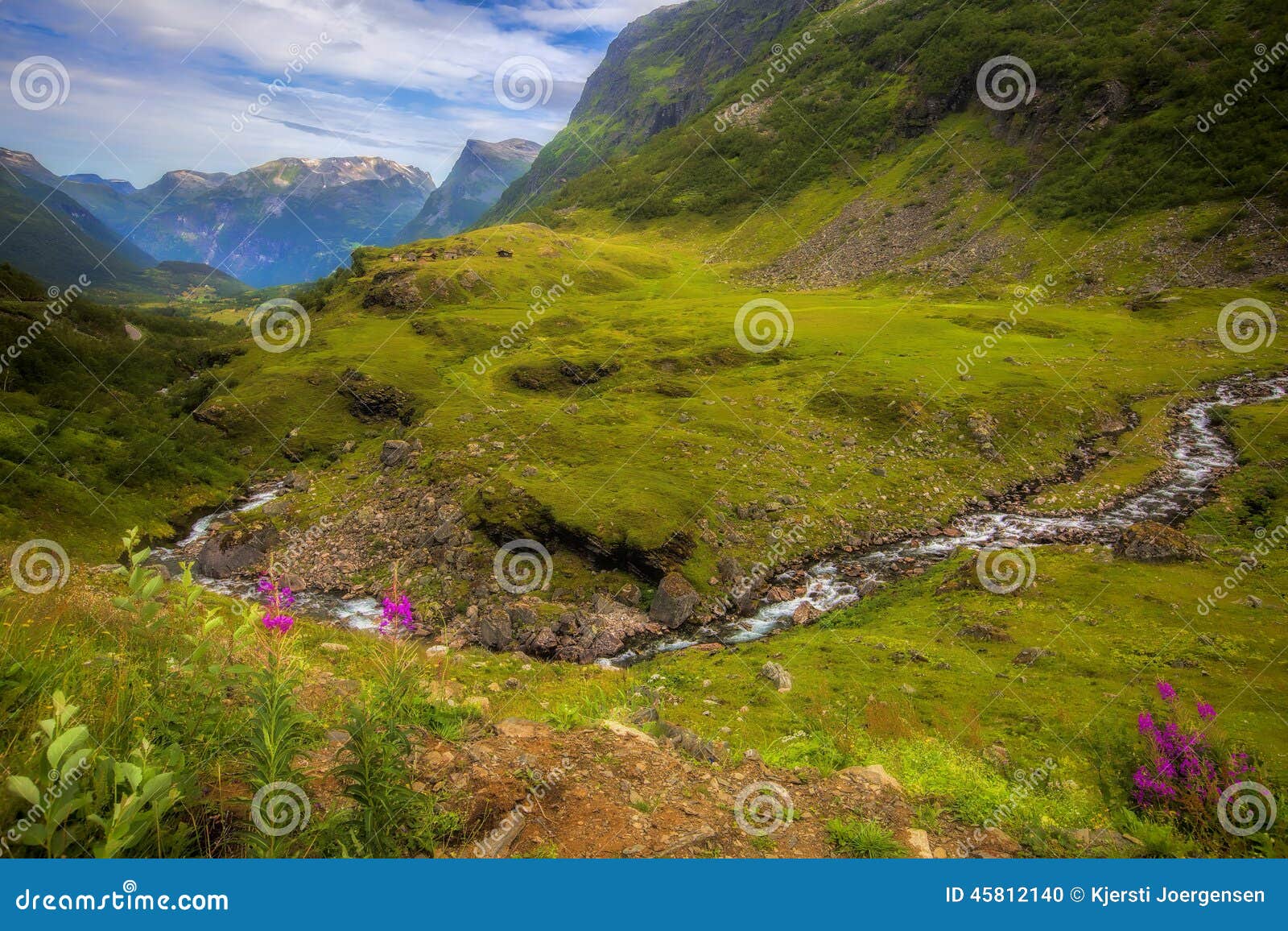 Stryn in Norway stock photo. Image of hillside, scenic - 45812140