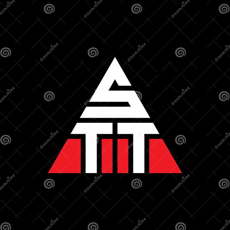 STT Triangle Letter Logo Design with Triangle Shape. STT Triangle Logo ...