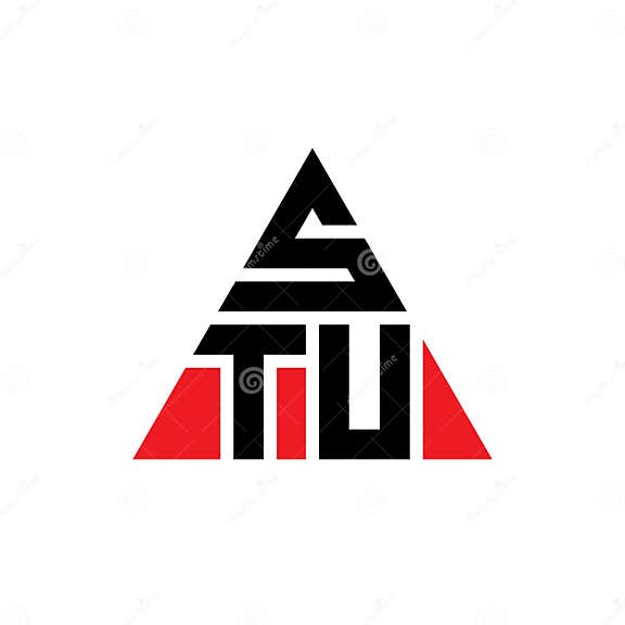 STU Triangle Letter Logo Design with Triangle Shape. STU Triangle Logo ...