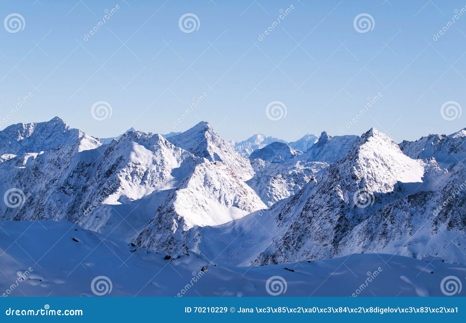 Stubai Alpen Glacier Mountain Range Stock Image - Image of alpen ...