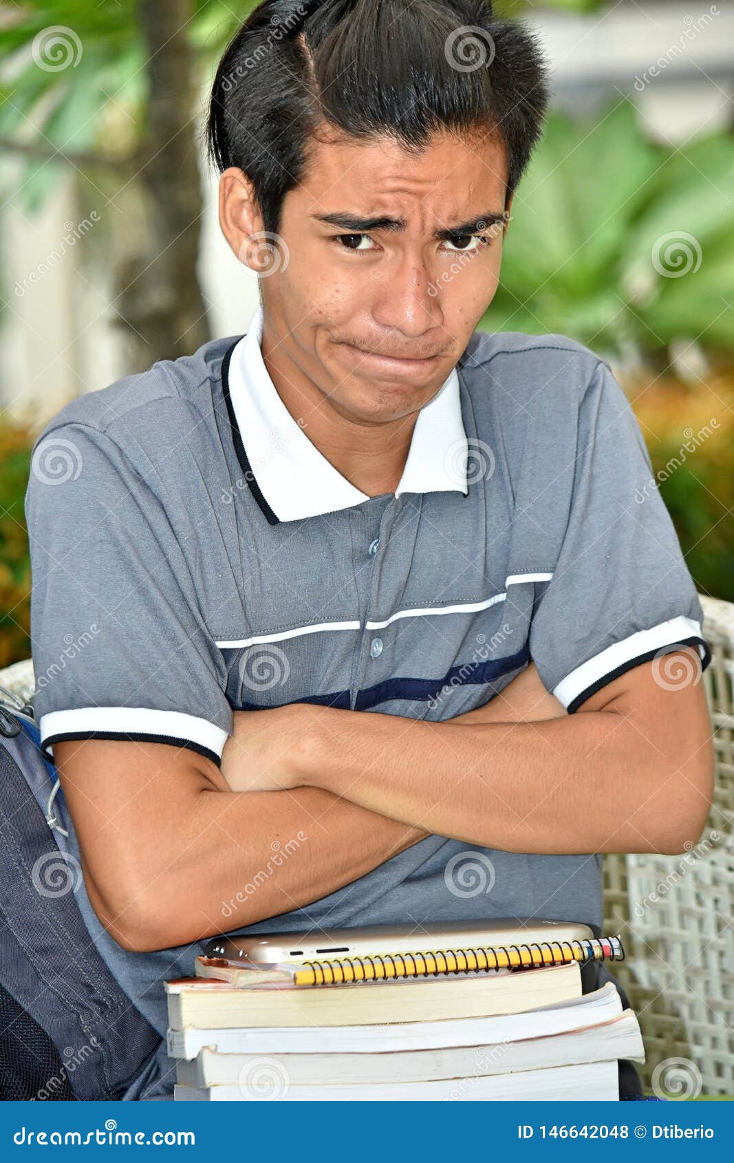 A Stubborn Boy Student stock photo. Image of pupil, arrogance - 146642048