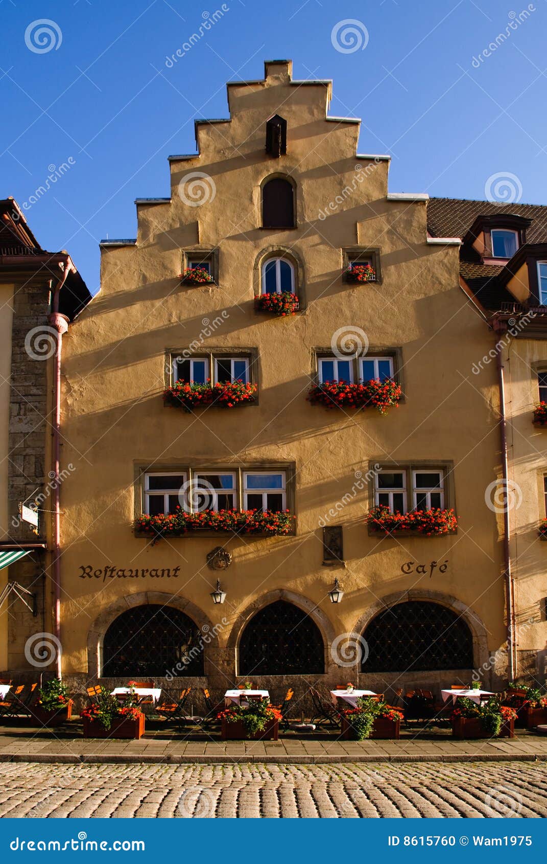 Stucco cafe in Germany stock photo. Image of architecture - 8615760